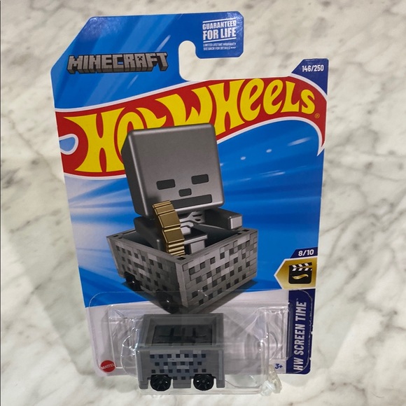 Hot Wheels | Toys | Hot Wheels Minecraft Minecart Gray Toy Car | Poshmark